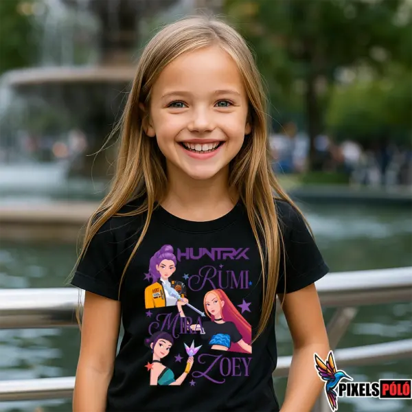 Huntrix Girls Power Póló | Zoey – Rumi – Mira | Gyerek Huntrix póló ...